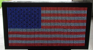 USA Flag made with diffused LED using Arduino - duino