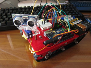 Smart Tank Chassis with Ultrasonic Sensor using Arduino - duino