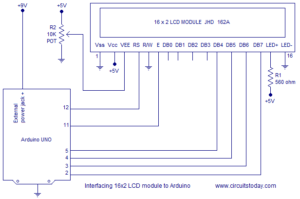 Arduino LCD Text Display: Interface and Character Showcase