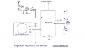 Burglar Alarm using Arduino and PIR Sensor - duino