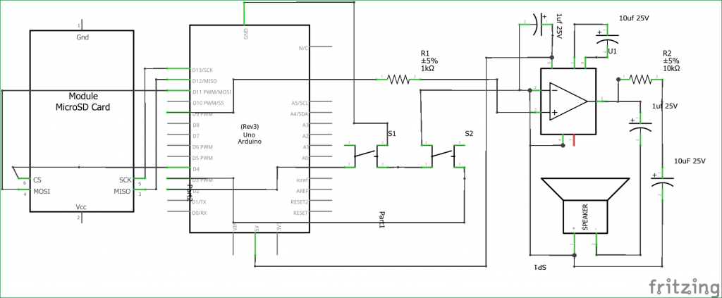 Simple Arduino Audio Player and Amplifier with LM386 - duino