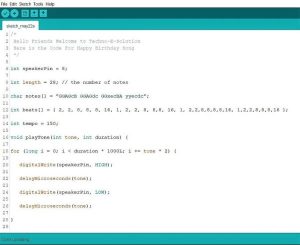Happy Birthday Song Using Arduino Uno