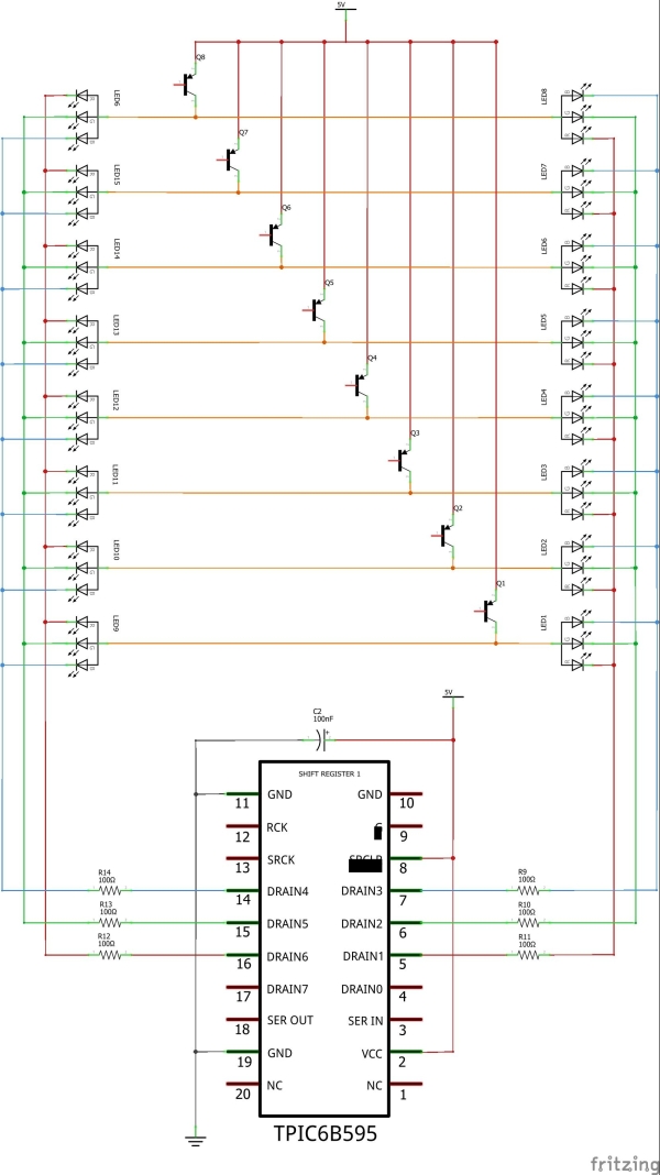 Rainbow Led Circuit Sculpture - duino