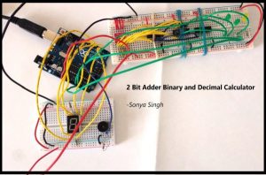 2 Bit Adder Binary and Decimal Calculator - duino