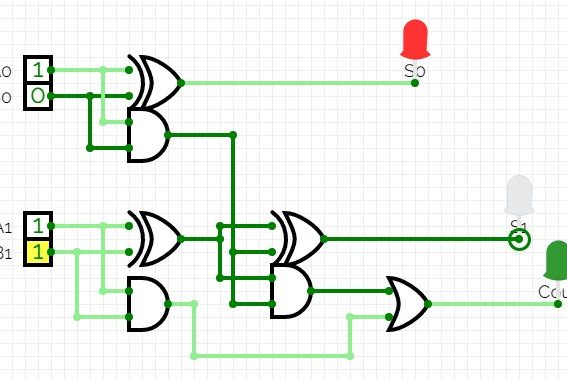2 Bit Adder Binary and Decimal Calculator - duino