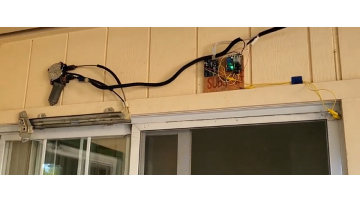 ELECTRIC WINDOW MECHANISM INTO A ELECTRIC SCREEN DOOR - duino