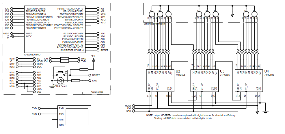 Arduino & RGB Common Anode LED ShiftPWM using Arduino Uno with Proteus ...